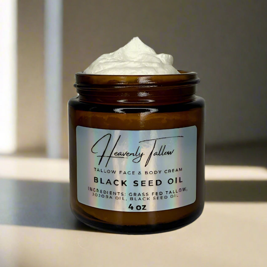 Black Seed Oil Whipped Tallow Face & Body Cream – Heavenly Tallow